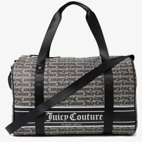 Juicy Couture | Bags | Juicy Couture Black Logo Billboard Duffle ...